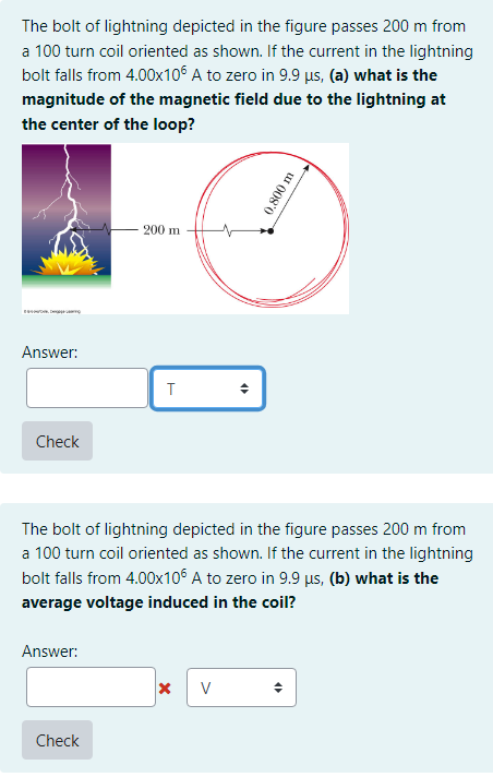 Solved The bolt of lightning depicted in the figure passes | Chegg.com