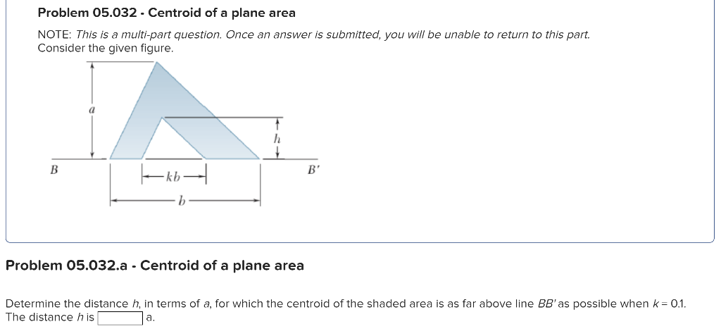 Solved Problem 05.032 - Centroid of a plane area NOTE: This | Chegg.com