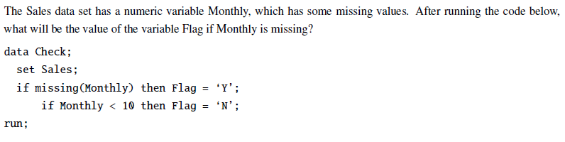 Solved The Sales data set has a numeric variable Monthly, | Chegg.com