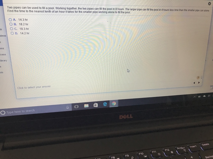 Solved Two pipes can be used to fill a pool. Working | Chegg.com