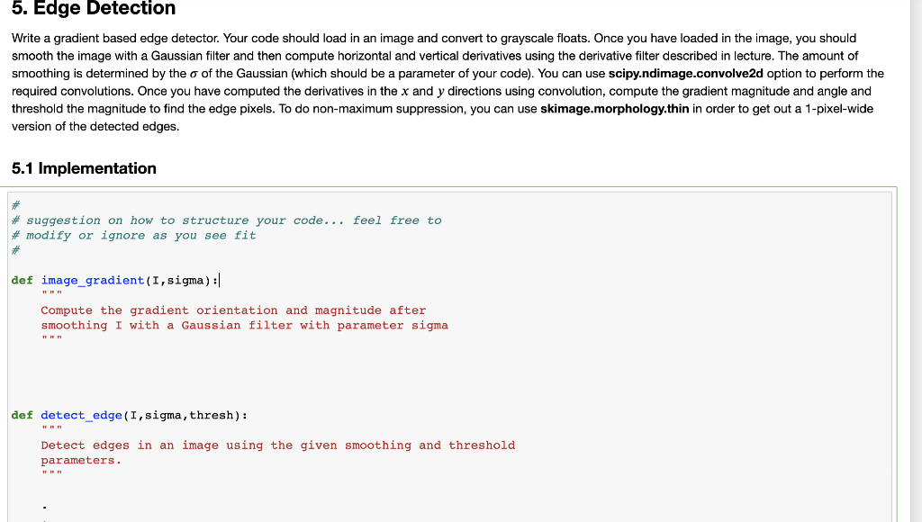 5. Edge Detection Write a gradient based edge | Chegg.com