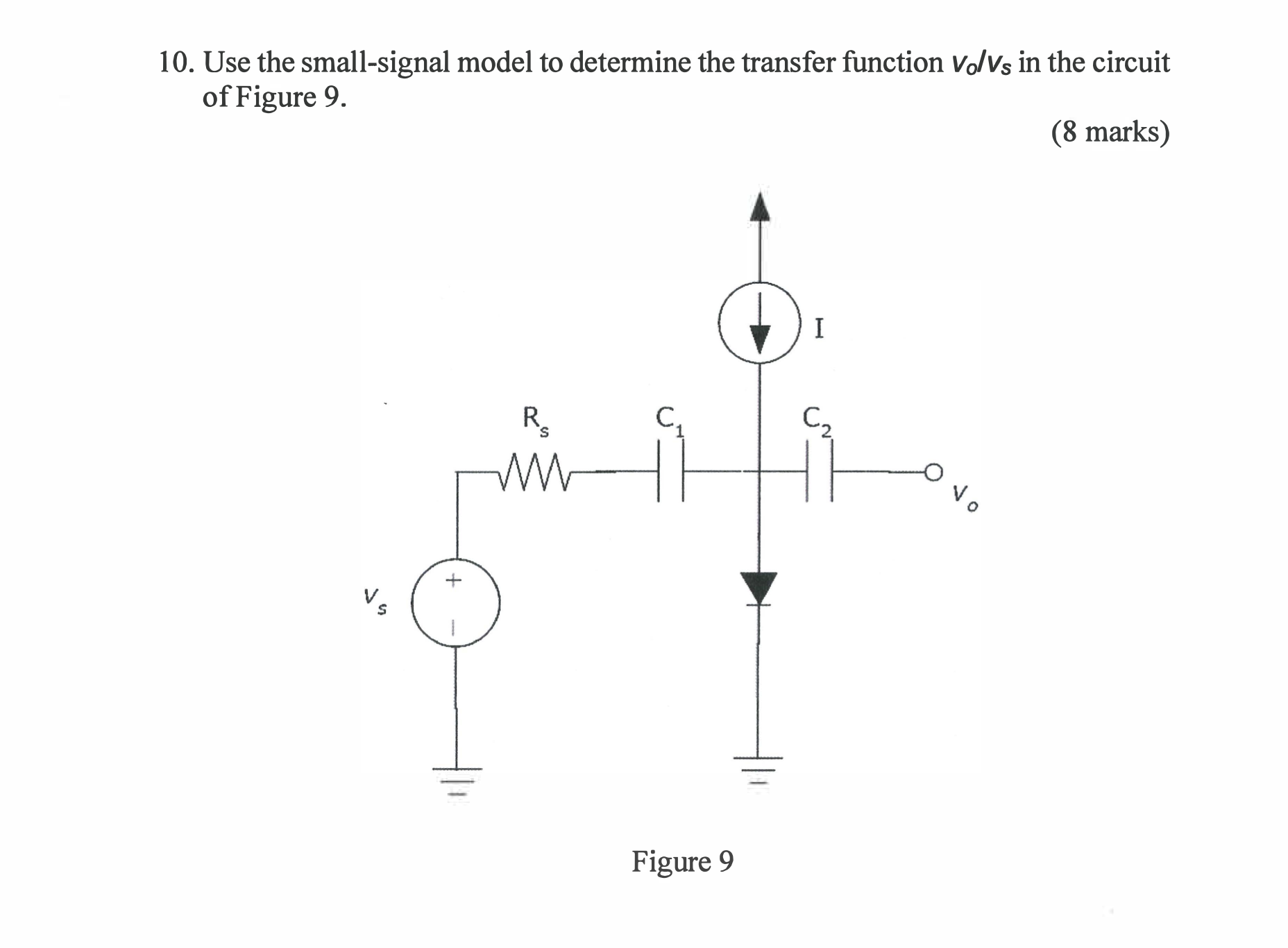 Solved Use the small-signal model to ﻿determine the transfer | Chegg.com