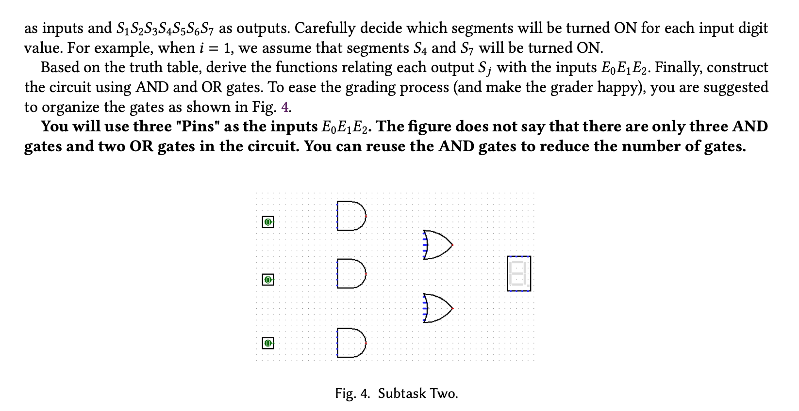 2.2 Subtask Two Second, we need to design the logic | Chegg.com
