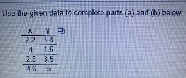 Solved Use given below data and additional data point | Chegg.com