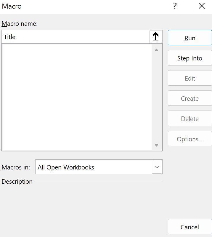 Solved I was instructed to type Title into Macro name and | Chegg.com