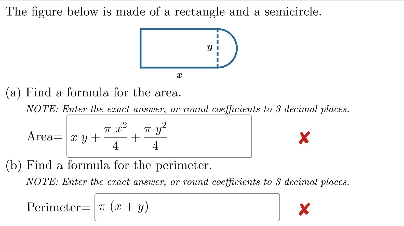 Solved The figure below is made of a rectangle and a | Chegg.com