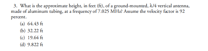 Solved 3. What is the approximate height, in feet (ft), of a | Chegg.com