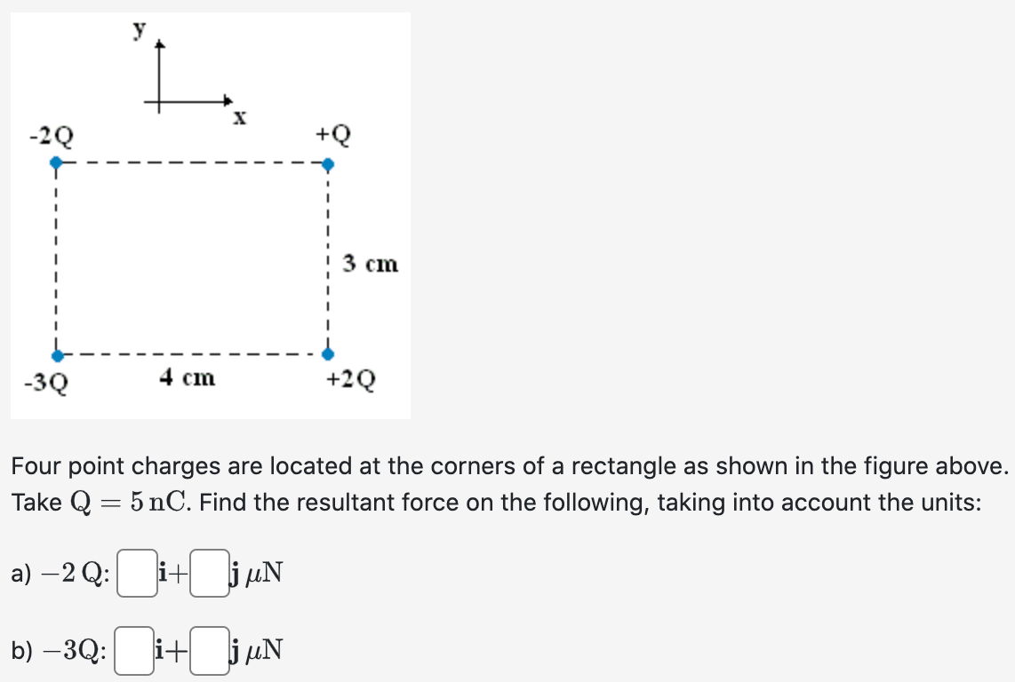 Solved Four point charges are located at the corners of a | Chegg.com