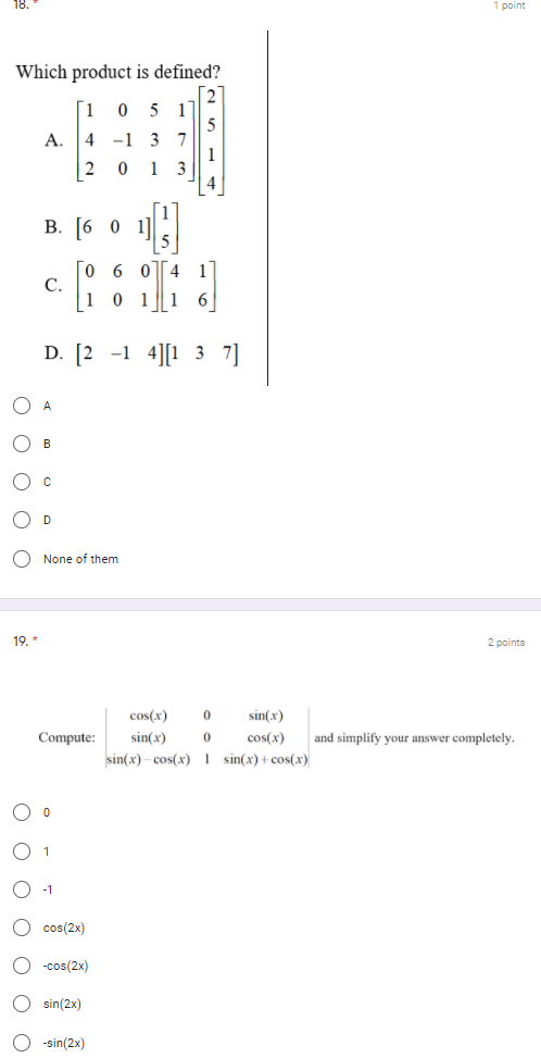 Solved 21. True/False: For A and B n by n matrices, | Chegg.com