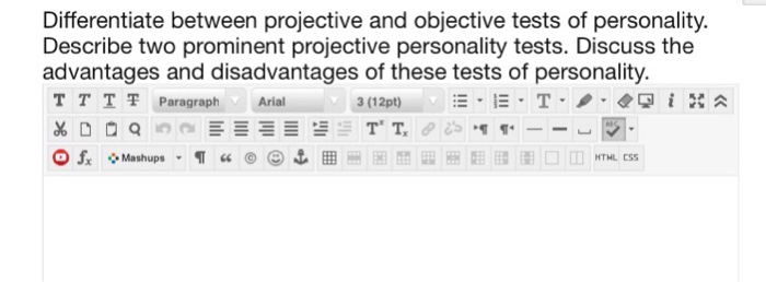 Solved Differentiate between projective and objective tests | Chegg.com