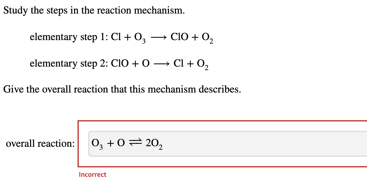 Solved Study the steps in the reaction mechanism. elementary | Chegg.com