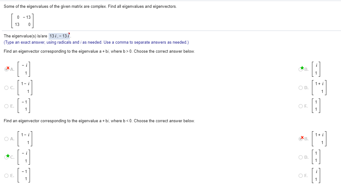 Solved Some Of The Eigenvalues Of The Given Matrix Are
