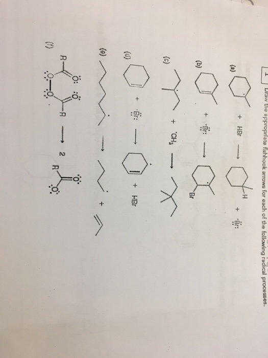 Solved Draw the appropriate fishhook arrows for each of the | Chegg.com