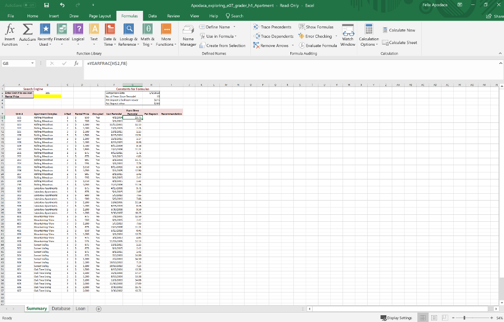 Office 2016-myitlab:grader-Instructians Excal Project | Chegg.com