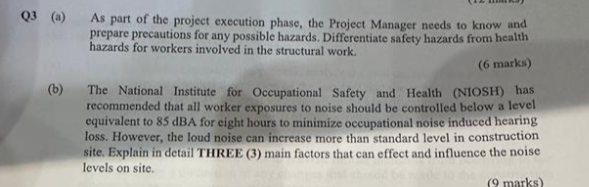 Solved (a) As part of the project execution phase, the | Chegg.com