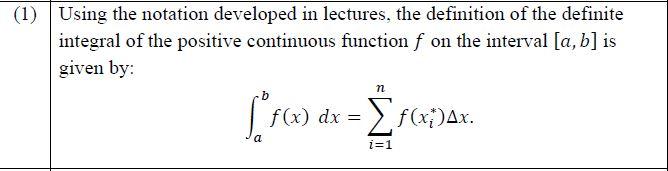 Solved (1) Using the notation developed in lectures, the | Chegg.com