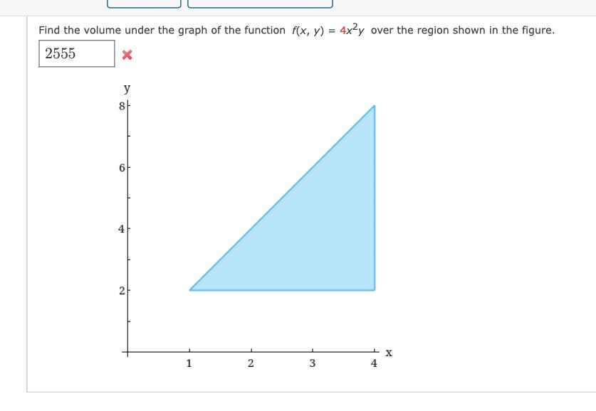 Solved Find the volume under the graph of the function f(x, | Chegg.com