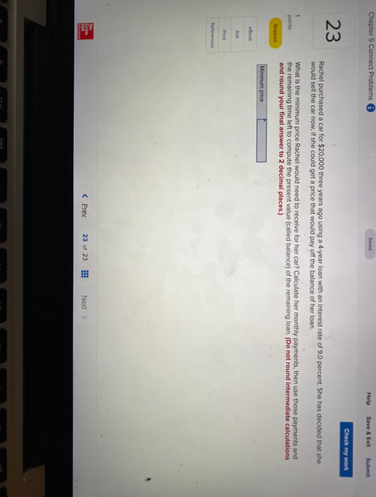Solved Chapter 5 Connect Problems i Saved Help Save & Exit | Chegg.com