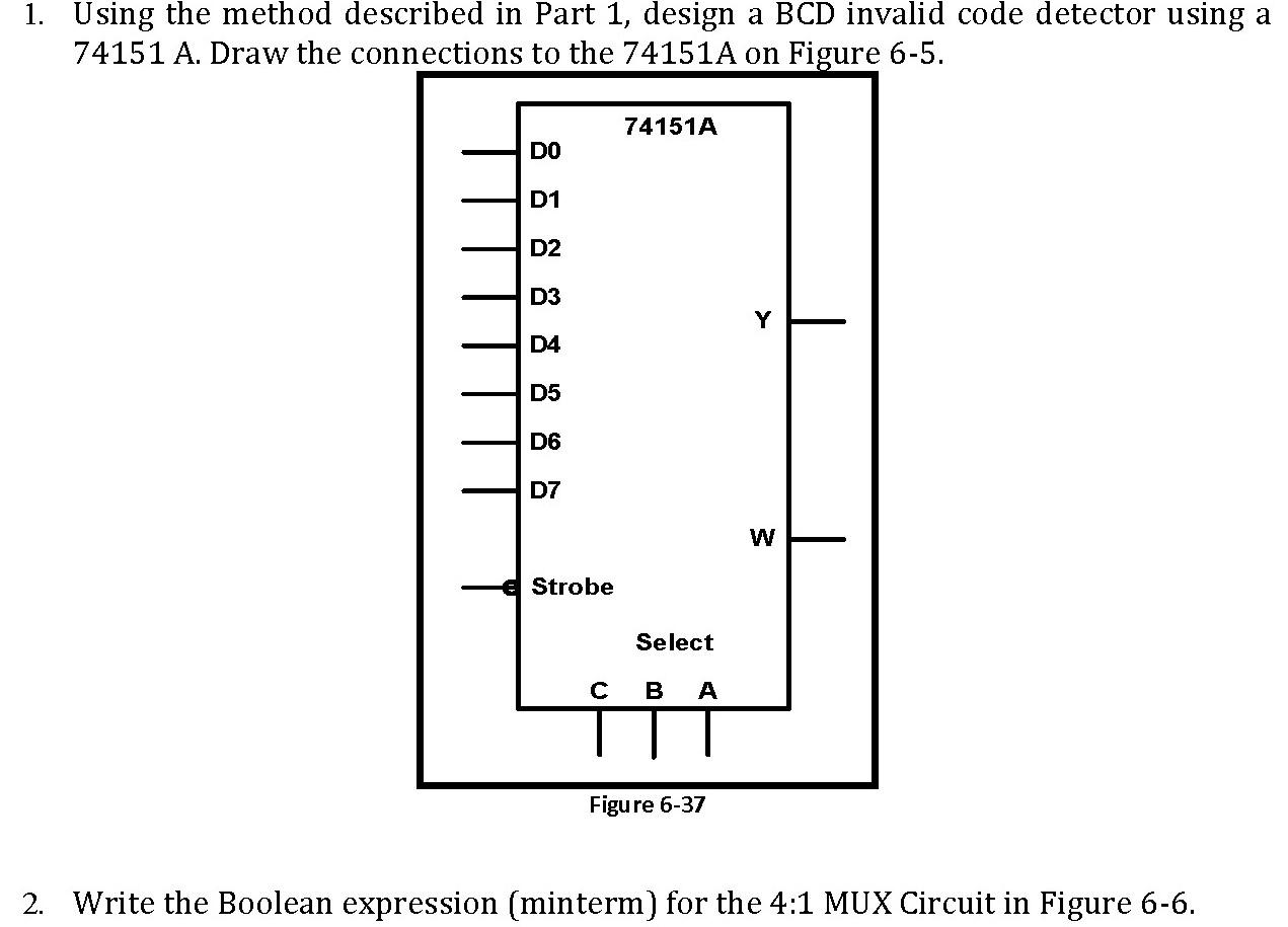Solved 1. Using the method described in Part 1, design a BCD | Chegg.com