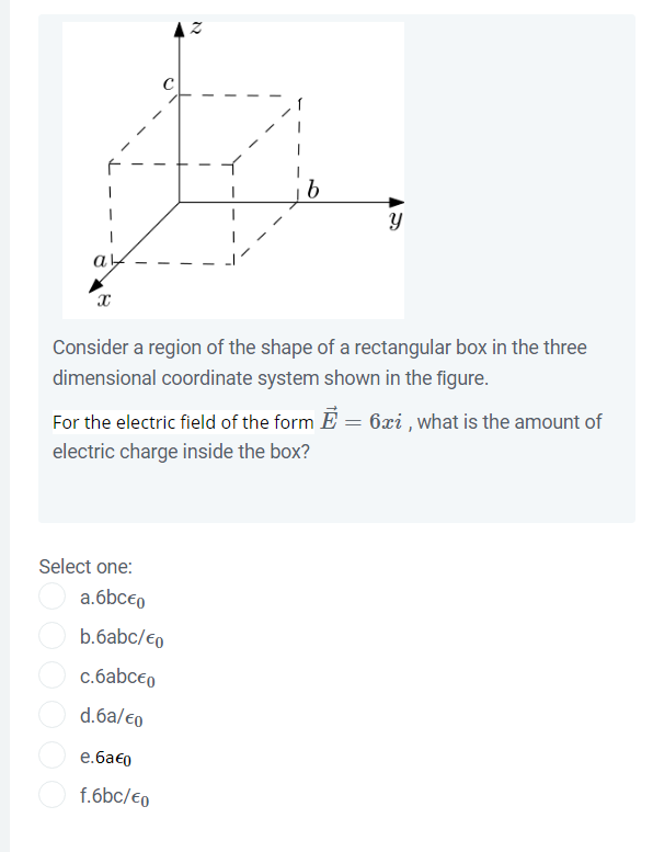 Solved Consider a region of the shape of a rectangular box | Chegg.com