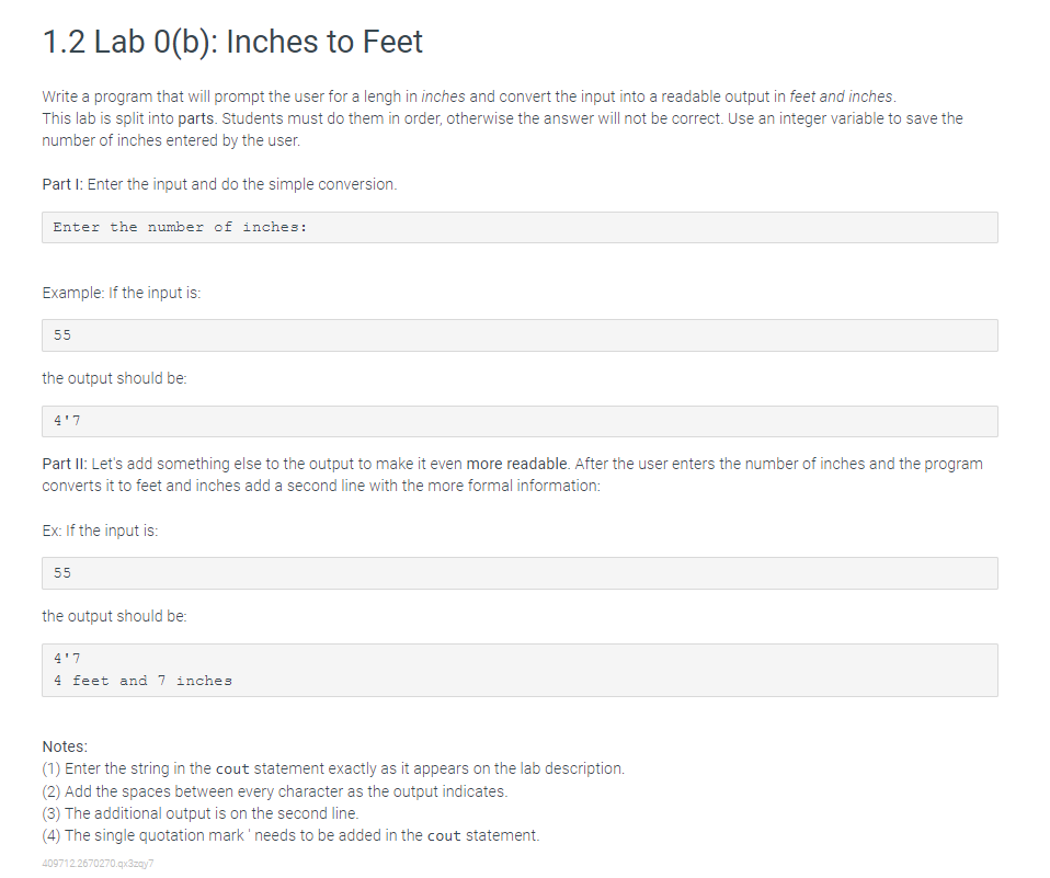 Solved Write a program that will prompt the user for a lengh | Chegg.com