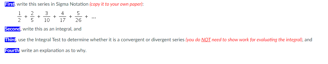 Solved write this series in Sigma Notation (copy it to your | Chegg.com