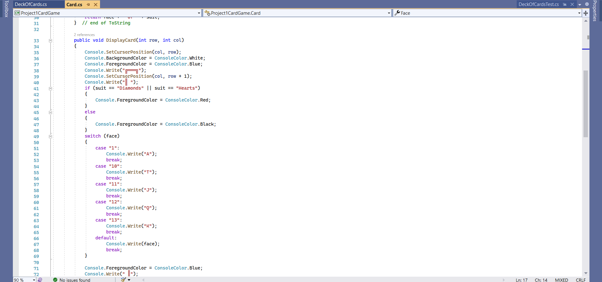 Solved Card Game in C# This application will function | Chegg.com