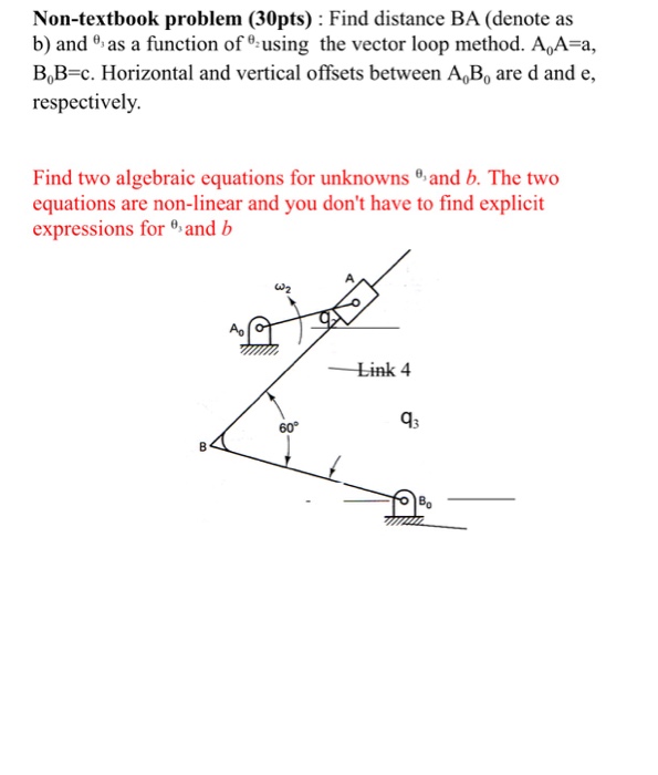 Solved Non-textbook problem Find distance BA (denote as b) | Chegg.com