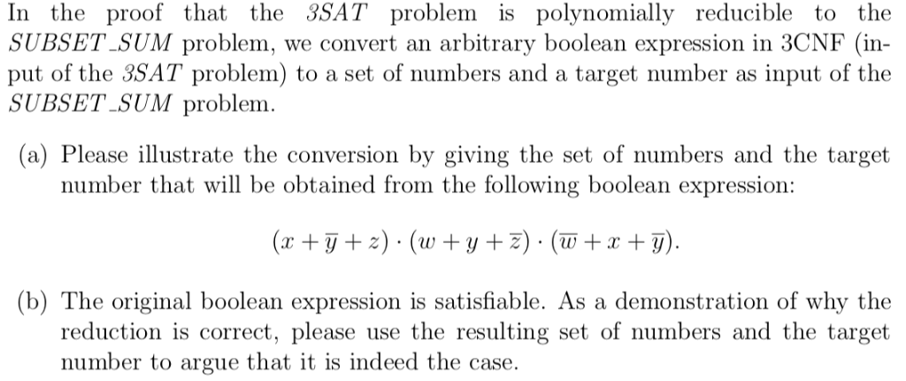 Solved In the proof that the 3SAT problem is polynomially | Chegg.com