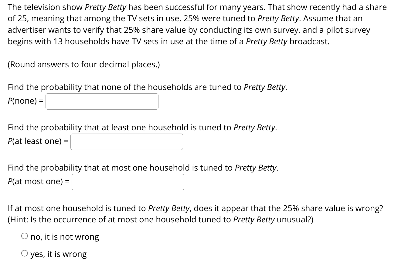 Solved The television show Pretty Betty has been successful | Chegg.com