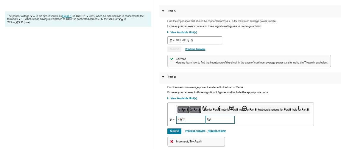 Solved The phasor voltage \( \mathbf{V}_{\mathrm{ab}} \) ﻿in | Chegg.com