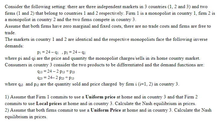 Solved Consider the following setting: there are three | Chegg.com
