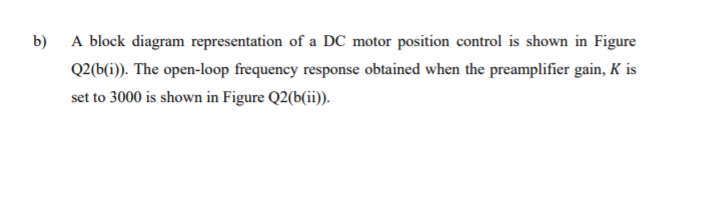 Solved b) A block diagram representation of a DC motor | Chegg.com
