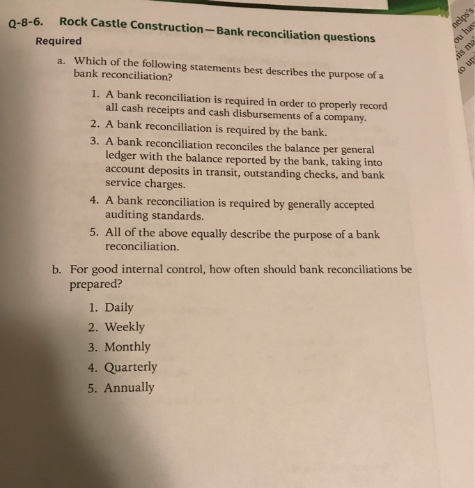Solved year. Rock Castle Construction-Possible general | Chegg.com