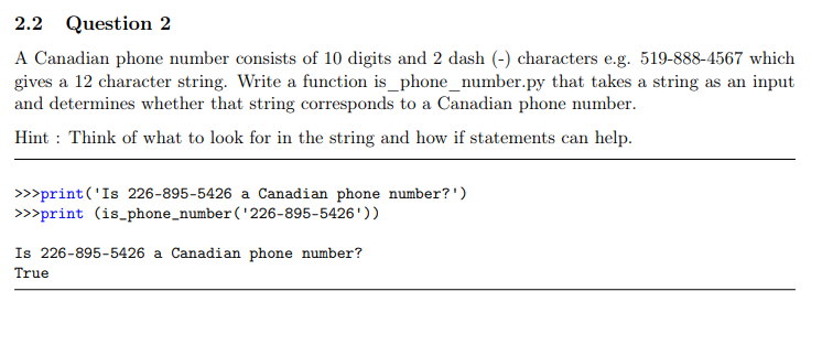 Solved 2.2 Question 2 A Canadian phone number consists of 10 | Chegg.com