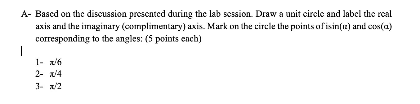 Solved A- Based on the discussion presented during the lab | Chegg.com
