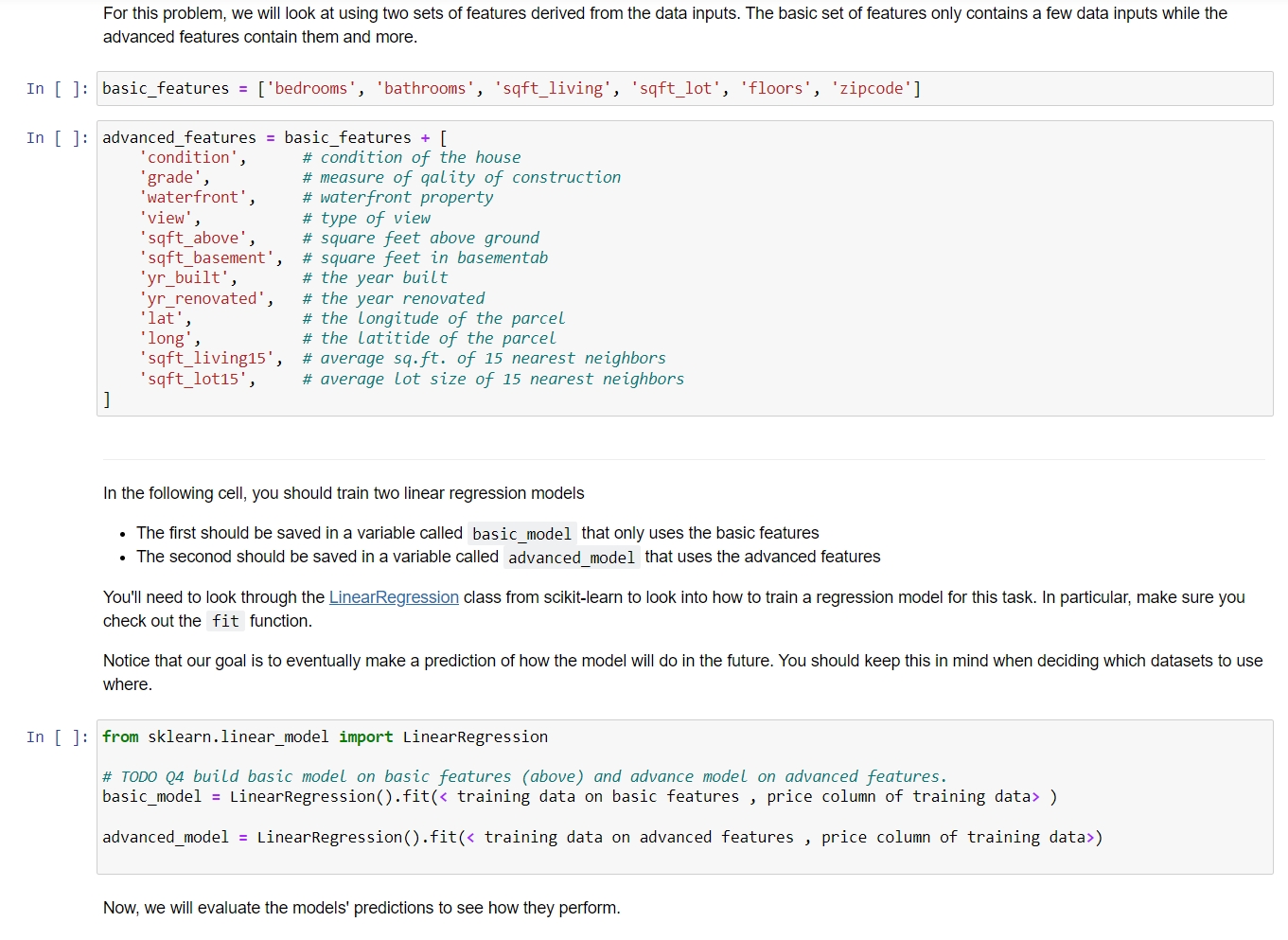 Training Linear Regression Models Q4) Training a | Chegg.com