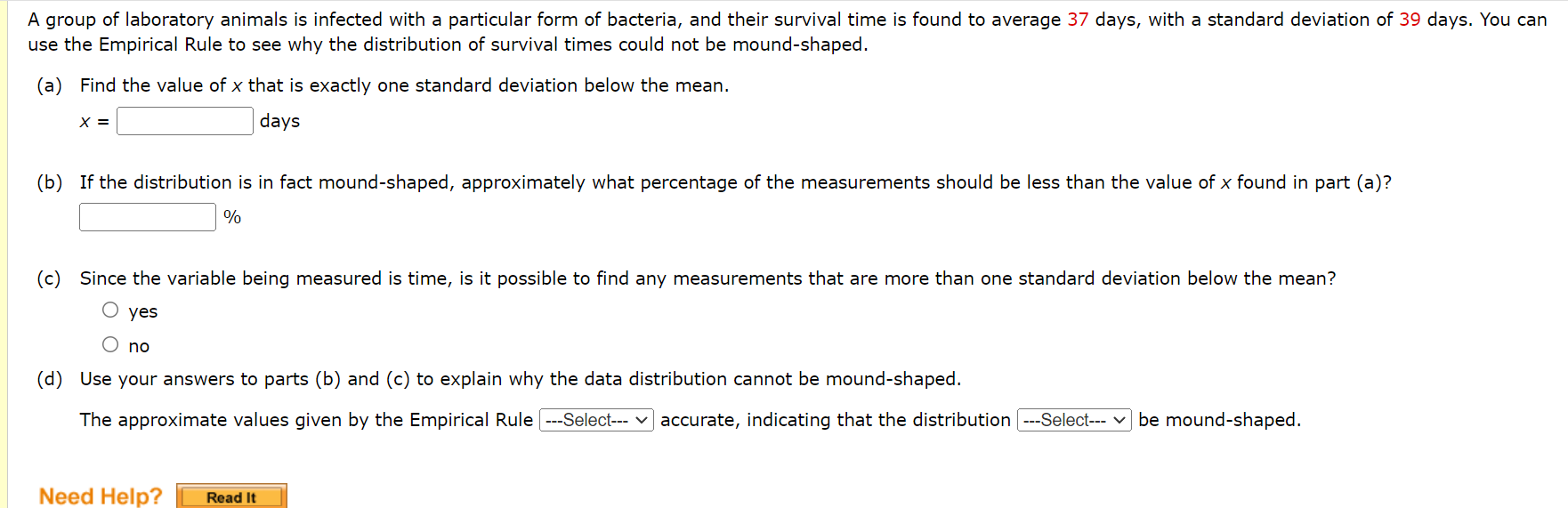 Solved f n=10 measurements consists of the values | Chegg.com