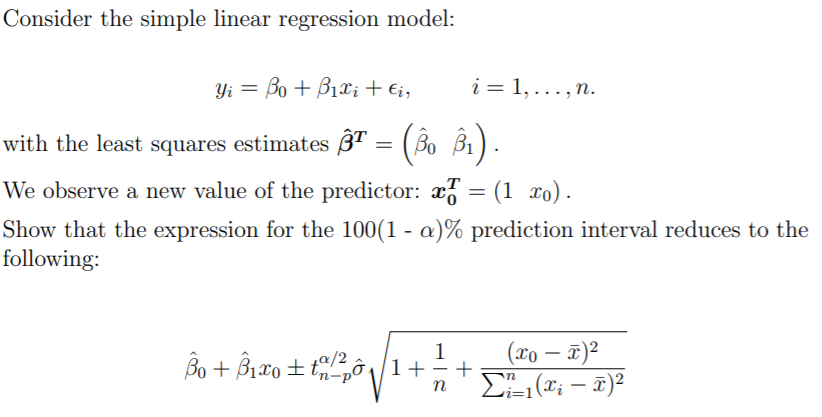 Solved Consider the simple linear regression model: Yi = Bo | Chegg.com