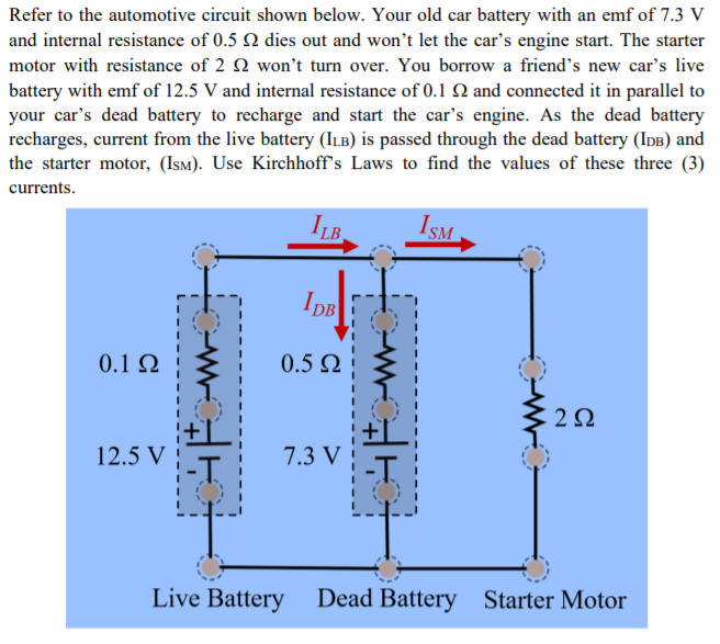 Solved Refer to the automotive circuit shown below. Your old | Chegg.com