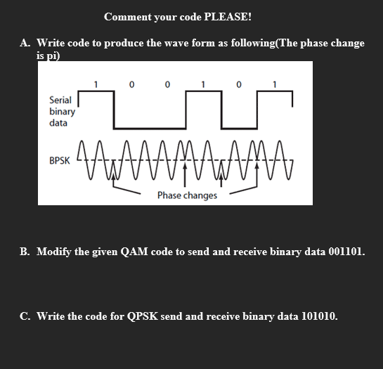 Solved Comment your code PLEASE! A. Write code to produce | Chegg.com