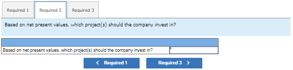 Solved \r\n\r\nBased on net present values, which project(s) | Chegg.com