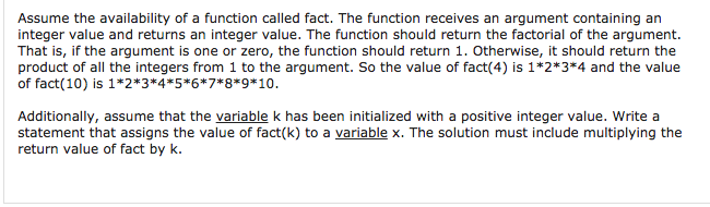 Solved Assume the availability of a function called | Chegg.com