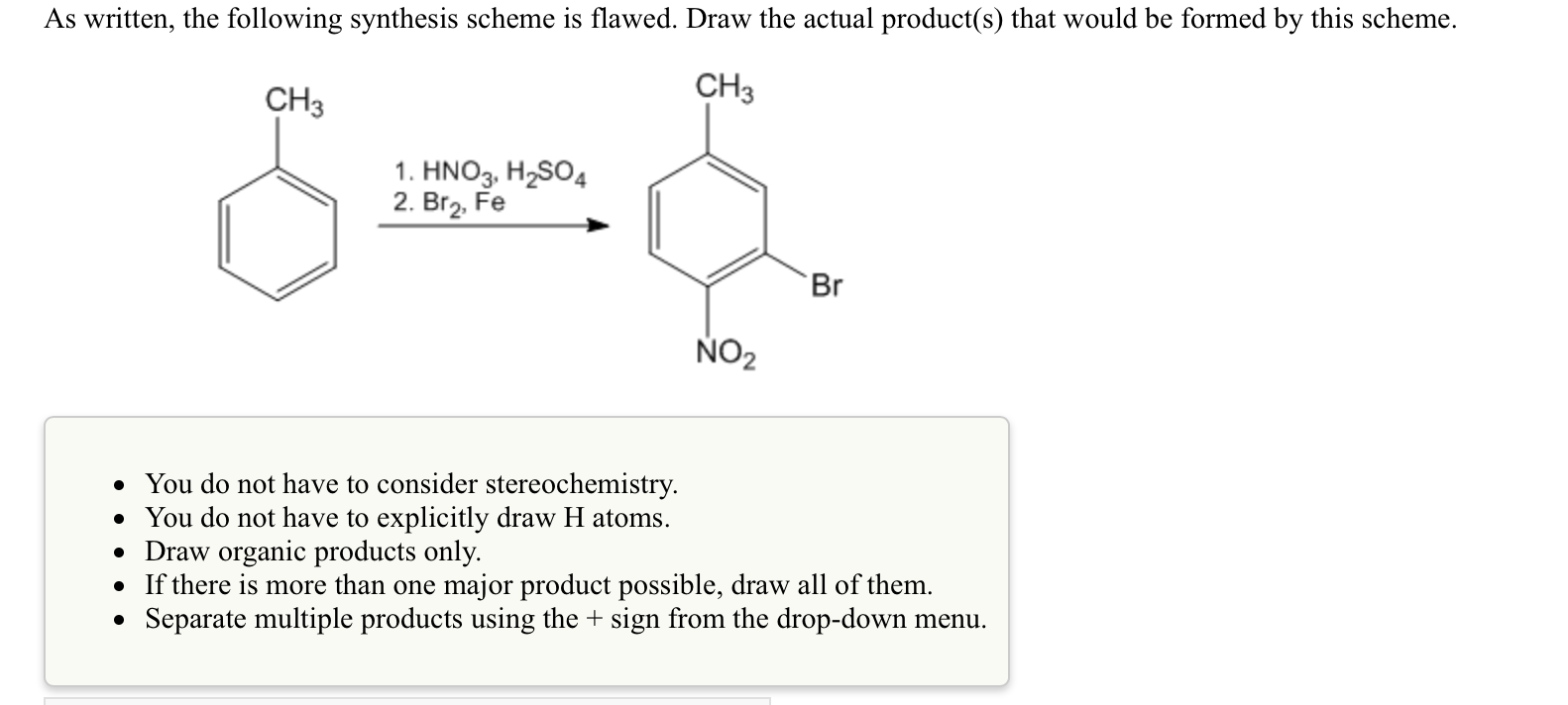 Solved As written, the following synthesis scheme is flawed. | Chegg.com
