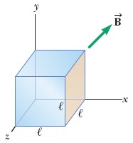 Solved A cube of edge length ℓ = 8.5 cm is positioned as | Chegg.com