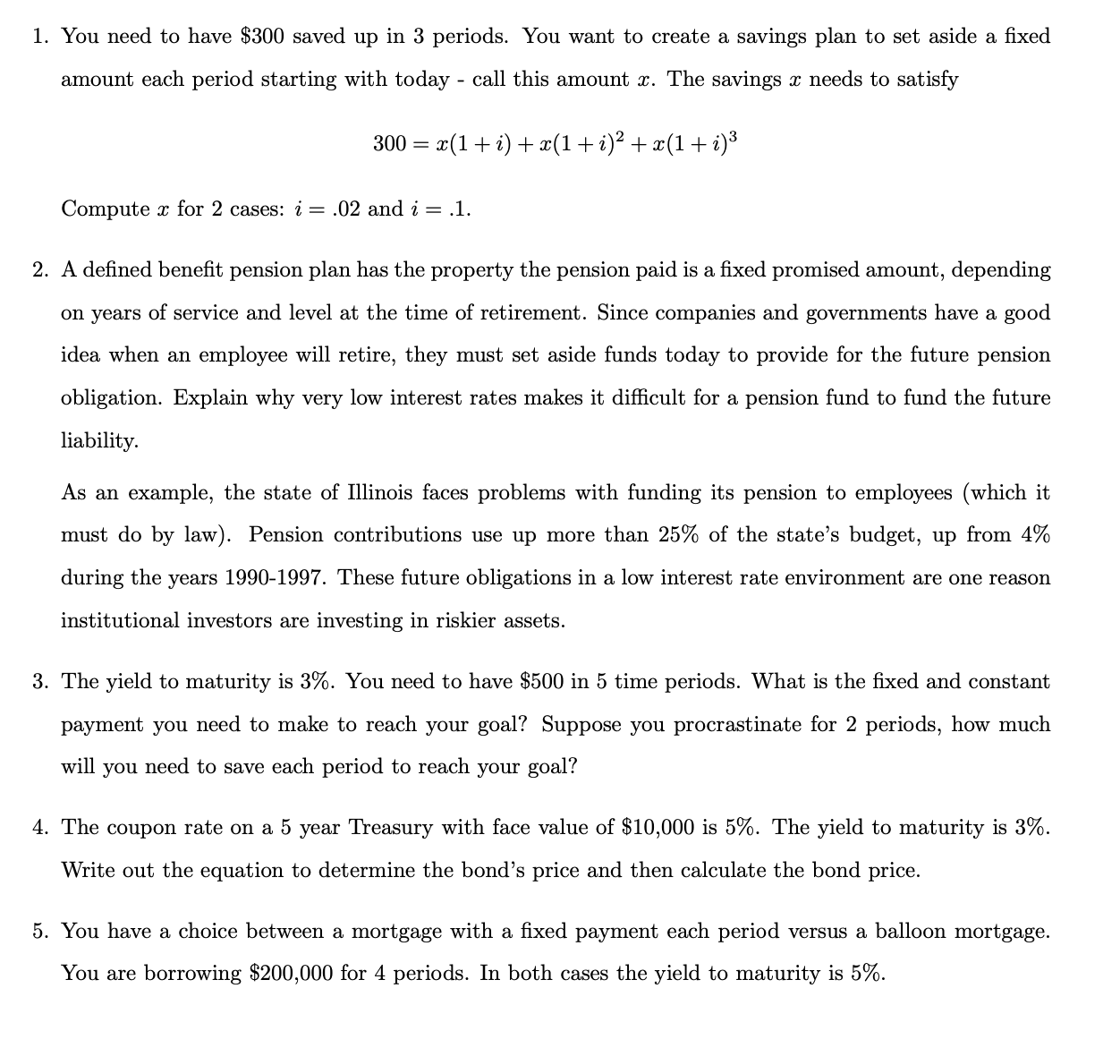 Solved 1. You need to have $300 saved up in 3 periods. You | Chegg.com