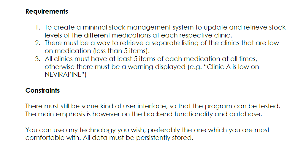 PROGRAMMING ASSIGNMENT - STOCK MANAGEMENT | Chegg.com