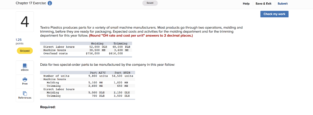 Solved Chapter 17 Exercise A Seved Help Save & Exit Submit | Chegg.com