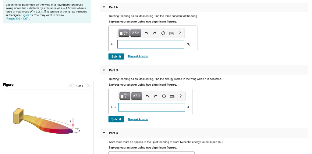 Solved Part A Experiments performed on the wing of a | Chegg.com