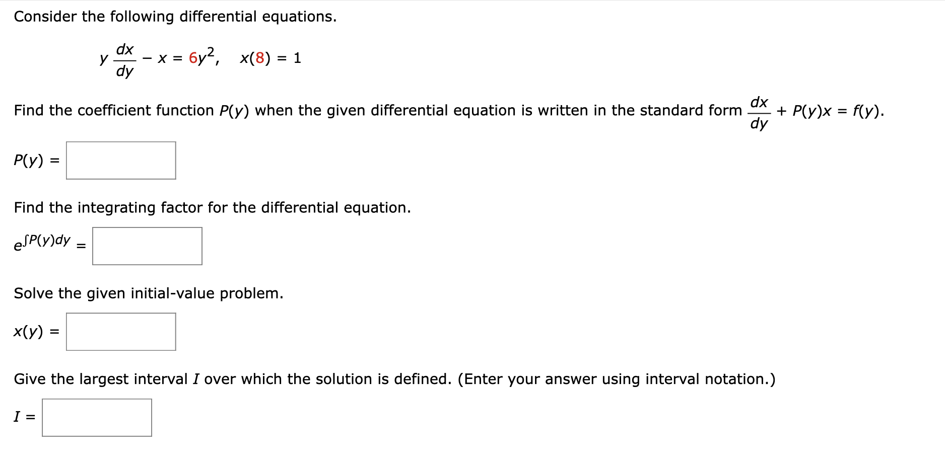 Solved Consider The Following Differential Equations Dx Y